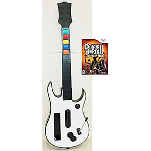 Nintendo Wii GUITAR HERO 3 Video Game with Guitar Controller Bundle Set GH III (Renewed)