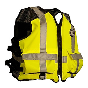 Mustang Survival 10027208 Mustang High Visibility Industrial Mesh Vest - L/xl - Yellow/black