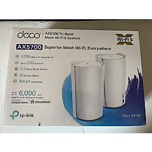 TP-Link Deco AX5700 Tri-Band Smart Whole Home Mesh Wi-Fi 6 System (2-Pack) (Renewed)
