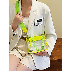 Clear Bag for Women Clear Handbag Concert Bag Stadium Approved Clear Purse Shoulder Crossbody Bag Satchel Hobo Bag