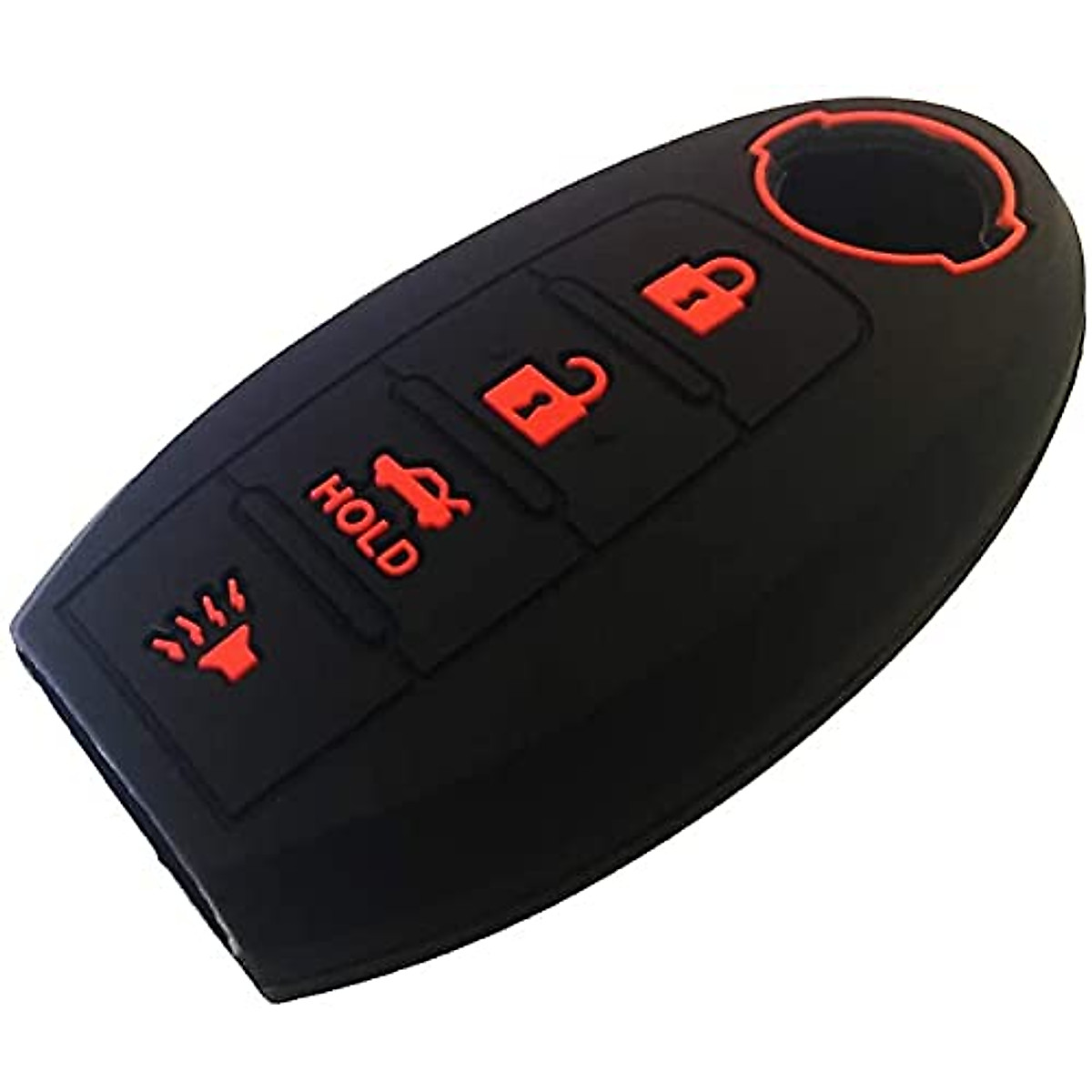 2 Pack Sillicone Key Fob Cover Remote Case Protector Bag Shell for Nissan Teana Murano Maxima Pathfinder Rogue Versa 350Z 370Z Sentra Altima CWTWB1U840 285E3-3SG0D (Black+Black)