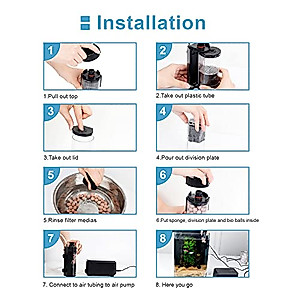 hygger Small Aquarium Bio Sponge Filter Mini Fish Tank Filter for Breeding Fry Betta Shrimp Tank 0.5-5 Gallon (Small)