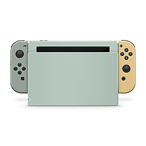 Tacky Design Retro Skin Compatible with Nintendo Switch Skin Wrap Cover, Green Colorwave Blocking for Nintendo Switch Stickers, Premium Vinyl 3M Full Wrap Decal.