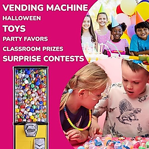 Vending Machine Capsules - 1.1 Inch Tiny Frosty Clear-Colored Acorn Capsules - 30 Pcs Empty Toy Capsules - Plastic Capsules for Toys - 28 mm Prize Machine Capsules - Small Colored Containers