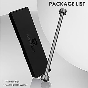 ZIYOU LANG Custom Coiled Cable Winder Rod Metal Bar Management with Multifunctional Use for DIY Crafts Decorate Your Keyboard Printer PS4 X-Box Switch USB Cable Tidy Your Desk(Gray)