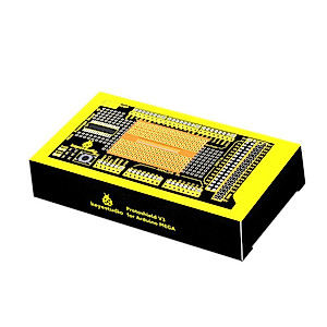 KEYESTUDIO MEGA Prototype Shield V3 Board for Arduino Mega R3 2560, with 170 Points Breadboard Solderable, Easy to Use, Great for Prototyping Circuit Building Projects