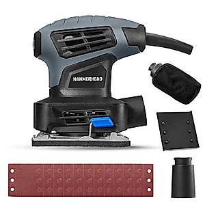 Hammerhead 2.0-Amp 1/4 Sheet Palm Sander with 12pcs Sandpaper– HAPS020