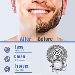 Shaver Replacement Blades for Skull Shaver Pitbull Gold PRO Shaver Replacement Blade,Shaver Replacement Heads for Pitbull Platinum Pro Shaver (2Set(8blades)