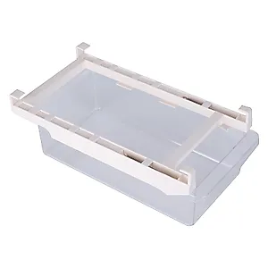 Fridge Organizer Drawer, Pull Out Refrigerator Organizer Bin Storage Box Clear Fridge Shelf Holder for Fruit Vegetable Drink