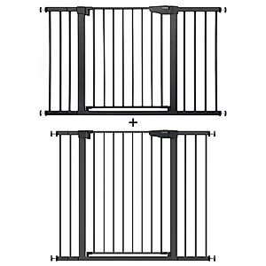 Cumbor 36" Extra Tall, 29.7"- 46" Width Baby Gate for Dogs and Kids & Cumbor 30.5" Tall 29.5"-51.6" Width Dog Baby Gate for House, Stairs, Doorways