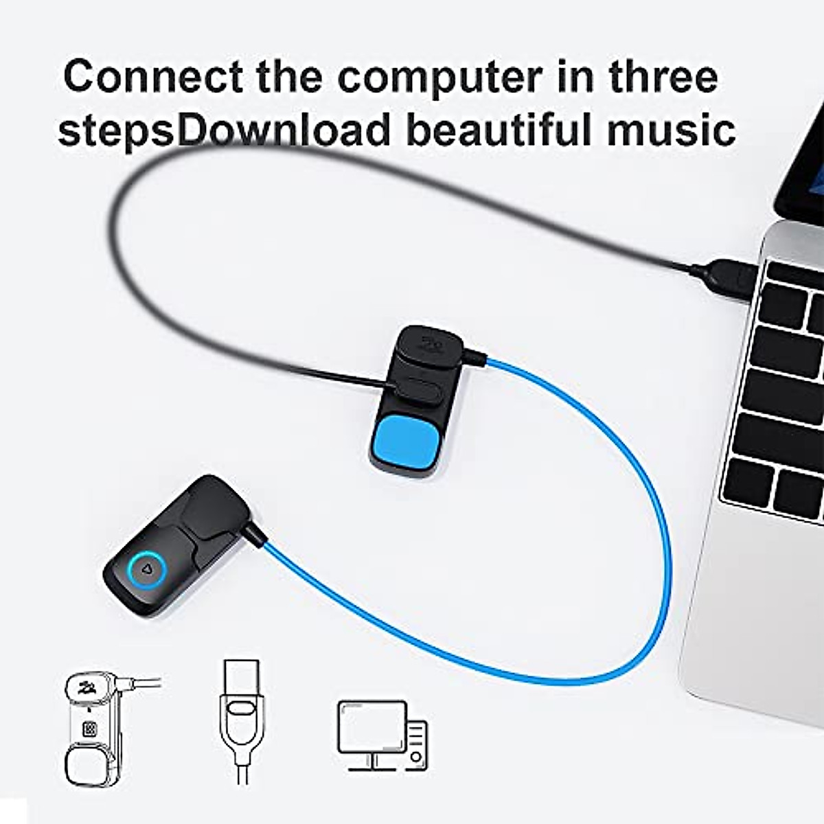 FOLEY Bone Conduction Headphones 12H Playtime Waterproof Headphones for Swimming Earbuds Wireless Bluetooth 5.3 Open Ear Sports Headphones with MP3 Player for Cycling, Diving, and More Activities