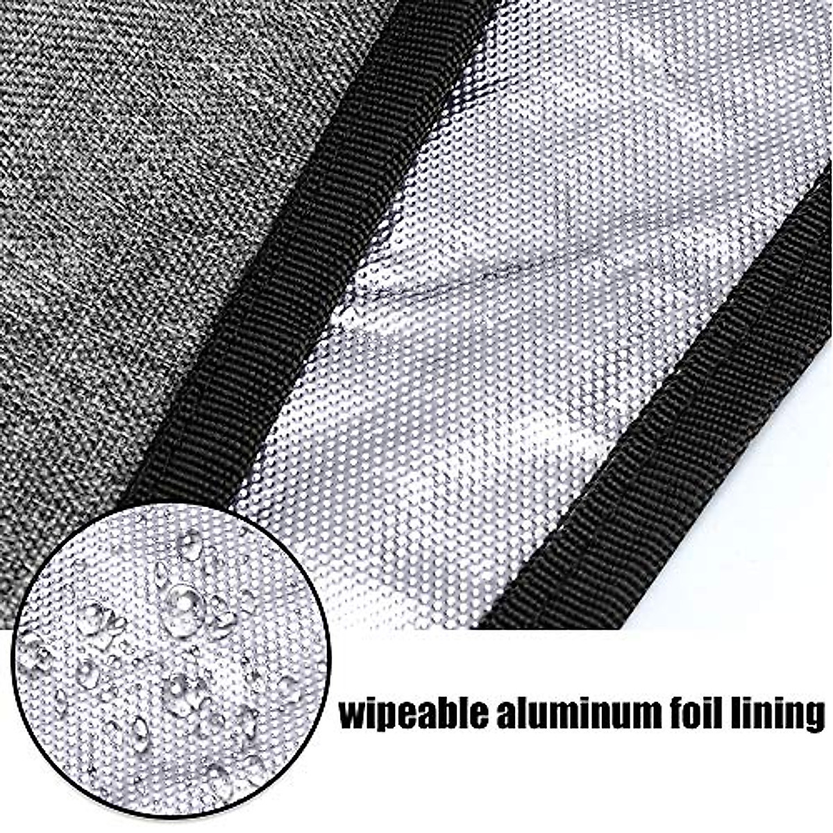 Luxja Slow Cooker Cover (Aluminum Foil Lining), Slow Cooker Dust Cover Fits for Most 6-8 Quart Oval Slow Cooker, Gray