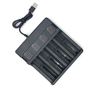 Universal Lithium 18650 Battery Charger for 3.7V Li-ion 18650 26650 18490 17670 17500 22650 21700 20700 18350 16340 RCR123A 14500, AA AAA & C Ni-MH Ni-CD Rechargeable Batteries