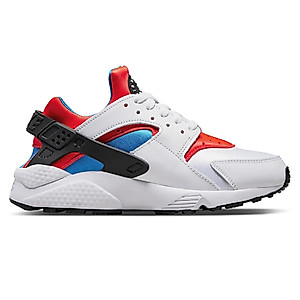 Nike Women's Air Huarache Running Shoes, White/Black/Bright Crimson, 8.5 US