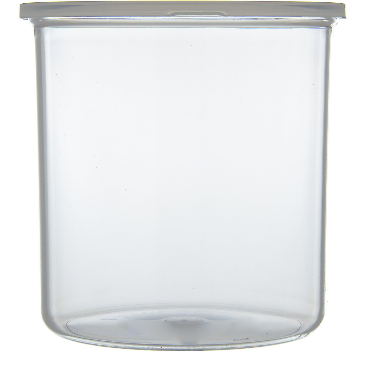 Carlisle FoodService Products Classic Round Storage Container Crock with Lid for Kitchen, Restaurants, Home, Plastic, 2.7 Quarts, Clear
