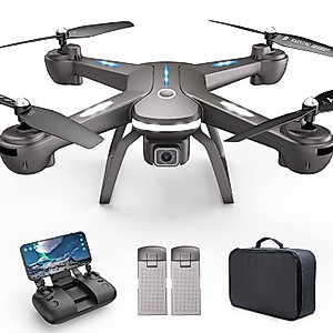 GPS Drone with 4K Camera for Adults Begineer, Dual Positioning 5G WiFi FPV Live Video 40mins Flight Time 2 Cameras RC Quadcopter Drone Auto Return Follow Me (2 Batteries) …