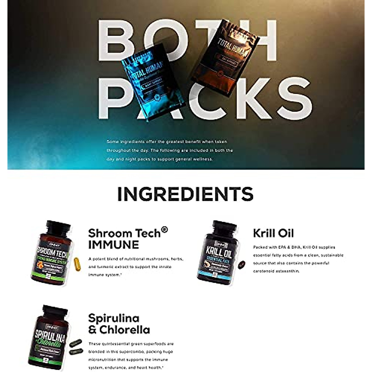 ONNIT Total Human Day and Night Vitamin Packs for Men and Women, 30-Day Supply - Adult Multivitamin