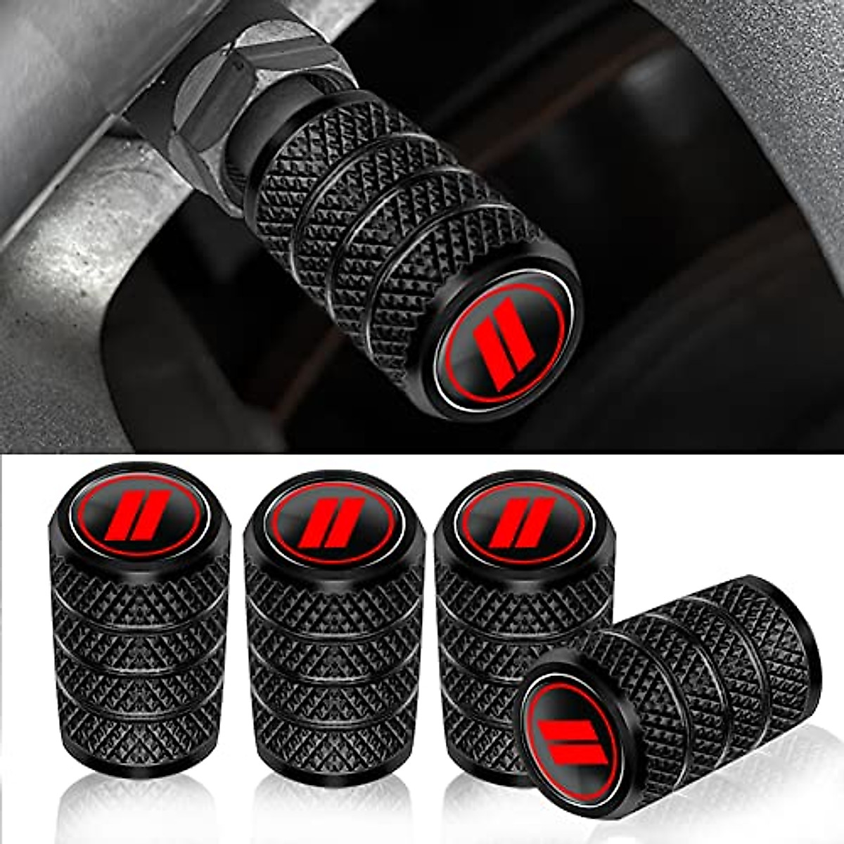 4PCS Car Tire Valve Caps for Dodge Challenger Charger SRT Avenger Dakota RAM,Anti-Rust Anti Dust Valve Stem Cover,Universal for Cars Trucks Motorcycles and Bikes