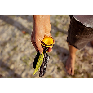 Waboba Flyer - Soft Rubber Shuttlecock, Badminton Thrower for Indoors & Outdoors, Training Aid for Solo Practice, Garden Games for Kids & Adults, Family Games for All Ages (Teal/Yellow)