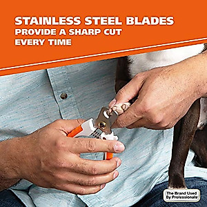 WAHL Pet Nail Clipper for Cutting Dog, Cat, & Animal Claws with Razor Sharp Stainless Steel Blades & Protective Safety Guard Locks for Safe Claw Care – Model 858448