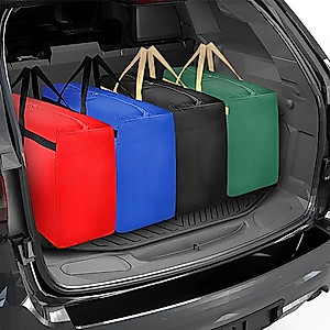 CIVJET 1 Pack Moving Bags Heavy Duty Extra Large with Strong Zippers, Storage Totes Bag with Handles for College Students, Moving Supplies & Boxes for Clothes, Storage Containers for Camping (Blue)