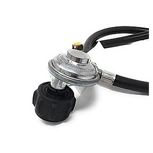 Madol Y-Splitter with 2 Hoses for type1 Propane Tanks [2561] Fits Most LP Gas Grill, Heater & Fire Pits Dual Hose Assembly -Regulador de propano de Baja presión con dos mangueras Y-Splitter