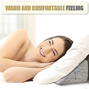 DECMAY Queen Bed Wedge Pillow for Headboard,Detachable Memory Foam Bed Gap Filler Queen Size,Close The Gap (0-7") for Headboard and Mattress(Gray,60 x10 x7In)