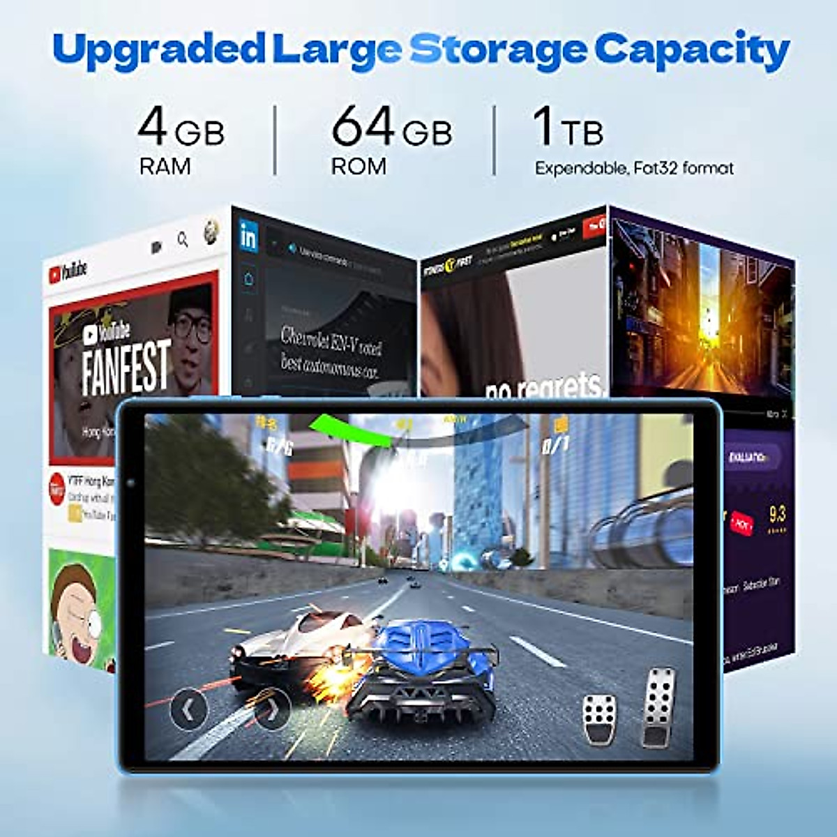 TECLAST Tablet 10 inch Android 12 Tablets, P25T 4GB RAM 64GB ROM 1TB Expand Android Tablet, Tableta with 1.8Ghz 4-core CPU, 2.4G+5G WiFi 6, 10.1'' IPS Screen, Dual Cameras, Bluetooth 5.0, Stereo, GMS