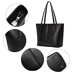 BOSTANTEN Women Handbag Genuine Leather Tote Shoulder Purses Black