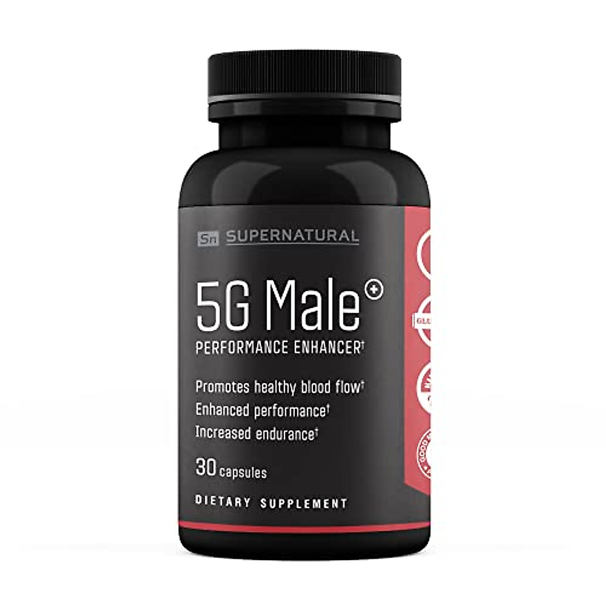 Supernatural Man 5G Male Natural T Booster Enhancing Supplement for Blood Flow, Stamina, Strength & Endurance Ginseng, Garlic, Ginkgo, Ginger Root, Vitamin D - Supports Healthy Males - 30 Capsules