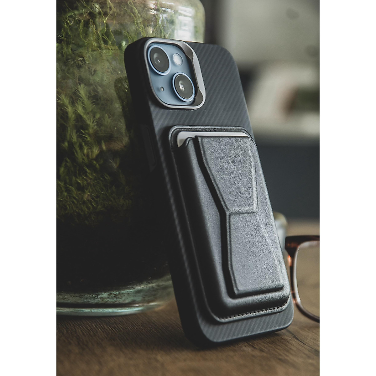 Magnetic Wallet and Phone Stand - Secure Card Holder for Multiple Cards & Cash - Strong Magnet for iPhone 12/13/14 Series