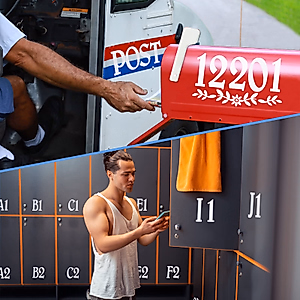 Reflective Mailbox Numbers Stickers for Outside,132 Pcs 3" Letter and Number Stickers Address Numbers for Mailbox,White Self Adhesive Vinyl Waterproof Address Number House Decal Stickers for Cars Home