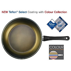 TECHEF - Color Pan 12" Frying Pan, Coated with New Safe Teflon Select - Color Collection/Non-Stick Coating (PFOA Free) (Spicy Olive)