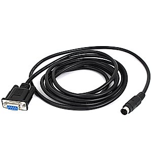 uxcell DB9 9 Pin Female to Mini Din 8 Pin Male Converter PLC Cable Cord 2.4M 8Ft