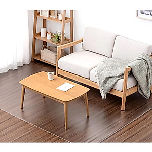 tixpol Area Rug for Living Room, 6'x9' Clear Area Rug for Dining Room, Protector Floor Mat for Home Office Laundry Dining Area, Non-Slip Waterproof Vinyl Area Rug for Kids Pet (Clear)