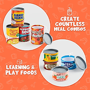 JOYIN 12Pcs Grocery Pretend Play Can Toy, Kids Groceries Fake Tood, Toddler Play Food Boxes and Cans, Best Stocking Stuffers for Christmas