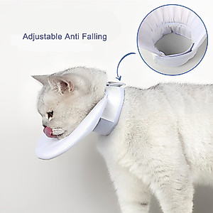 Cat Recovery Collar Soft,Cat Cone Collar Alternative,Neck Cone for Cat After Surgery, Elizabethan Collar for Cat Kitten Puppies (L)