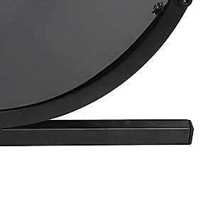 Finderomend Fireplace Log Holder Firewood Rack 17 Inch Heavy Duty Small Cast Iron Firewood Log Rack Bin for Patio Deck Fireplace Indoor/Outdoor with Scrolls for Log Wood Lumber Kindling Black