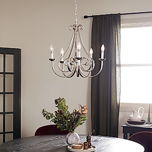 Kichler Dover 24.5" 5 Light Chandelier in Brushed Nickel