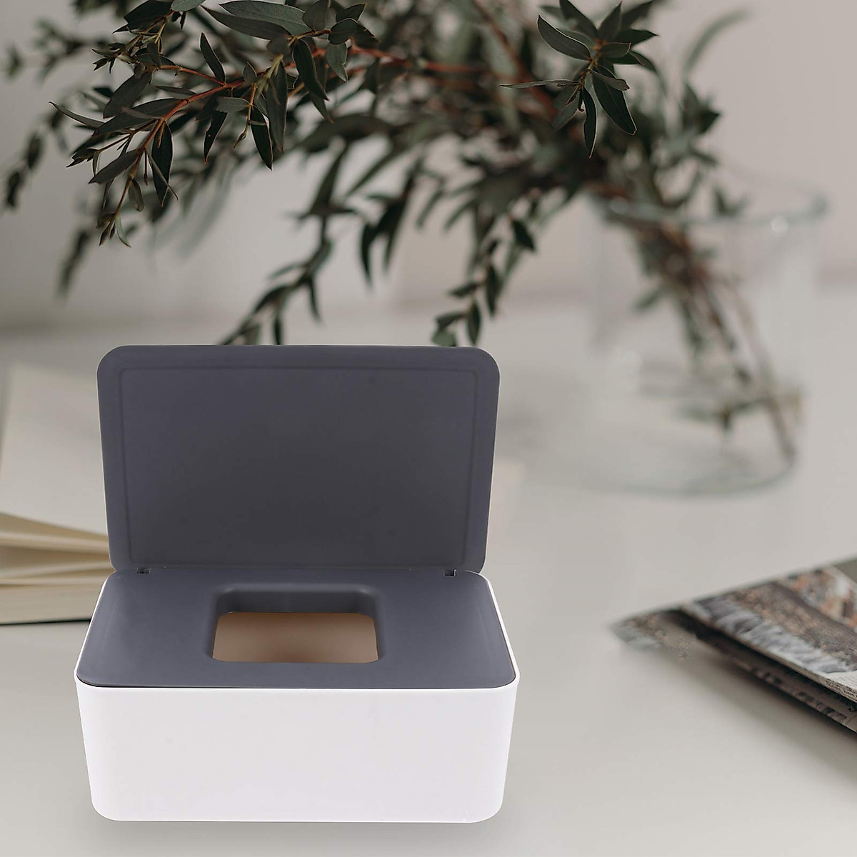 1pc Storage Box Plastic Tissue Case Dispenser Holder with Lid Dispenser Holder