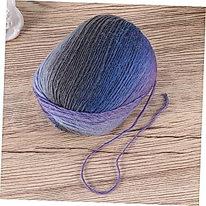 CRAFTHROU 1 Roll Self Striping Crochet Yarn Wool Rainbow Yarn Crochet Line Wool Yarn Knitting Yarn Material Crochet Scarf Line Gradient Colorful Yarn Scarf Thread to Weave Crochet Thread
