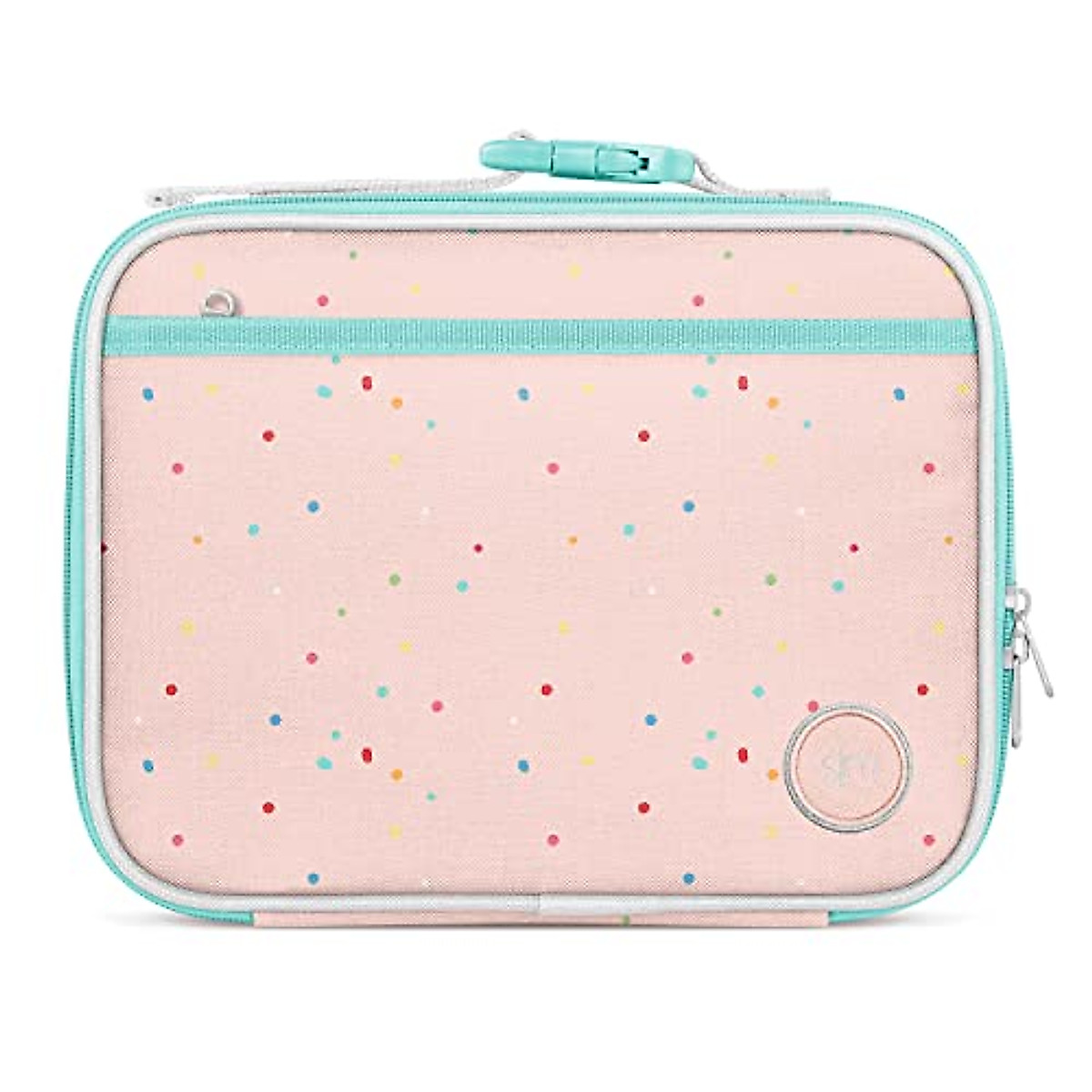 Simple Modern Kids Lunch Box for Toddler | Reusable Insulated Bag for Girls | Meal Containers for School with Exterior and Interior Pockets | Hadley Collection | Rainbow Speckles