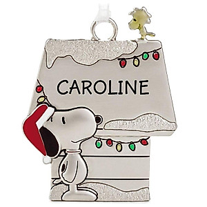 Hallmark Caroline Peanuts Snoopy and Woodstock Charmers Metal Christmas Ornament