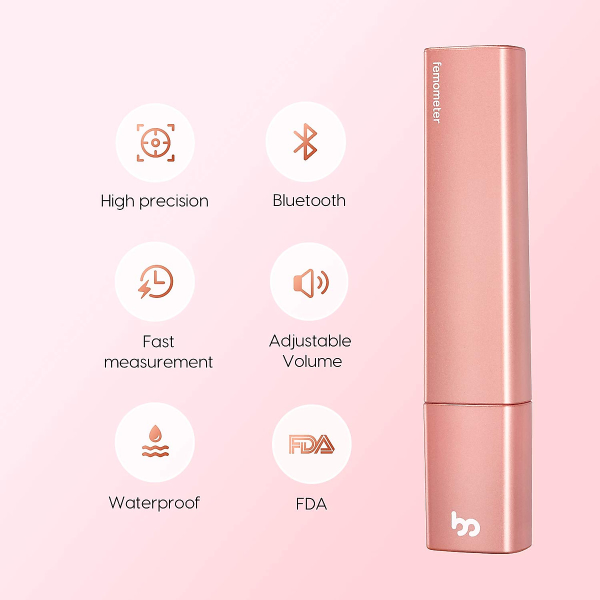 Femometer Smart Basal Thermometer BBT Thermometers Ovulation, Fertility Monitoring Tracking, Smart High-Precision Thermometer for Ovulation Tracking and Prediction Sync with Femometer APP