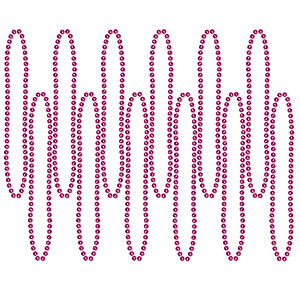 Beistle Small Bead Necklaces, Cerise Light Pink, 7mm x 33"