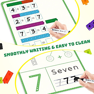 ABERLLS Alphabet Learning Toy for Kids Math Cubes Manipulatives with Activity Cards, Number Blocks Counting Toys Snap Linking Cube Math Connecting Blocks for Kids Age 5 6 7 8