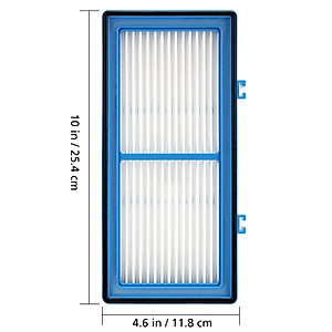 Nispira Total Air True HEPA Air Filter Replacement Carbon Compatible with Holmes AER1 Total Air Purifier HAPF30AT - 1.37” x 10” x 4.62” (2 HEPA Filters + 4 Carbon Filters)