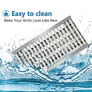 Plowo 18 5/8" Stainless Steel Grill Heat Plates Replacement for BGB48-BQRL, BGB48-BQRN, 48DBQAR, 48DBQR, 48EBQAR, BGA27-BQ, BGA27-BQR, BGA36-BQARL, BGA36-BQARN, Ceramic Rod Complete DCS Radiant Tray