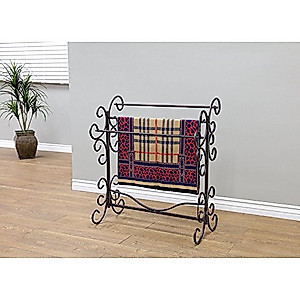 Frenchi Home Furnishing Blanket Rack, 35.5"H, Black