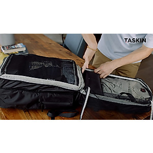 Taskin NEW FLYT | Expandable Large Travel Backpack w/ Laptop Section & Waterproof Zippers | 26L/45L Capacity